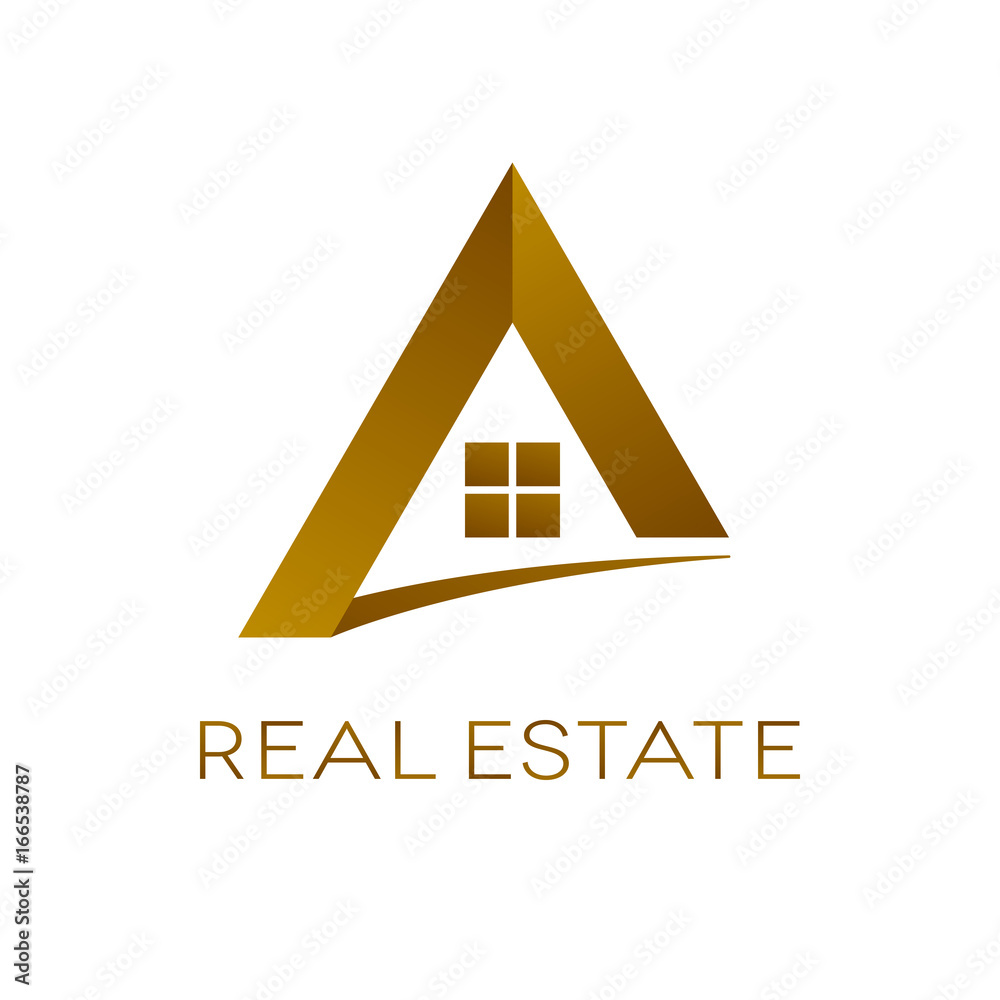 Real estate logo design, isolated vector illustration Stock Vector ...