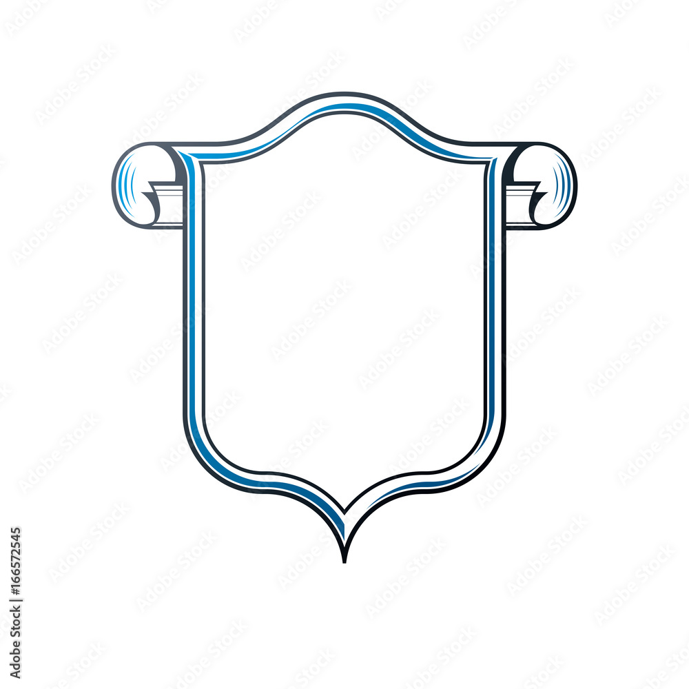 Victorian art vector frame with blank copy space and cartouche, vintage ...