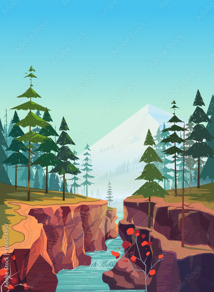 Canyon background, natural landscape graphics for your design. Stock ...