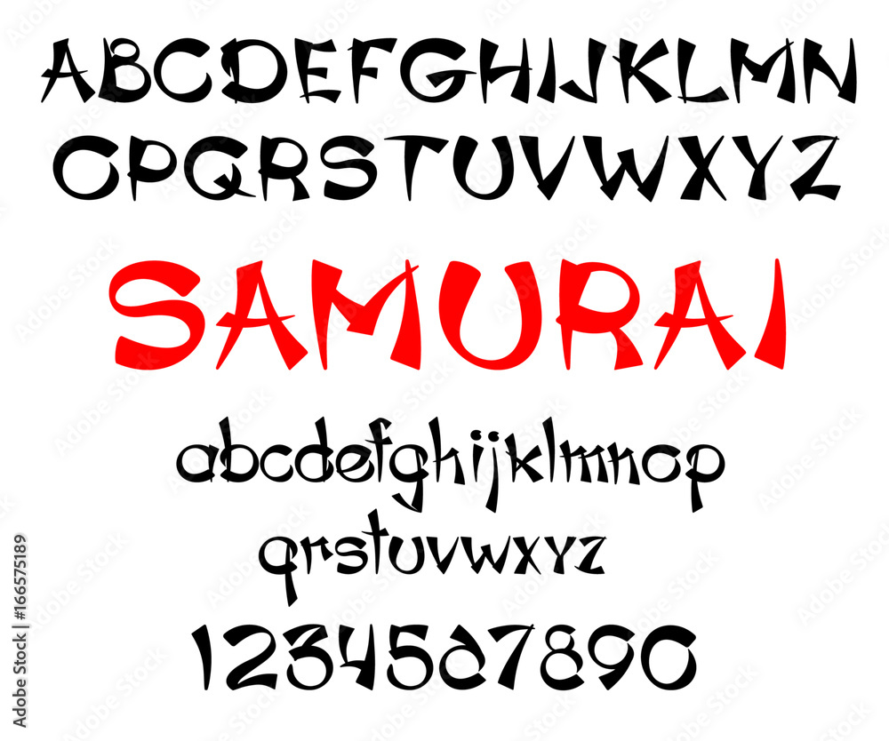 Samurai print template Stock Illustration | Adobe Stock