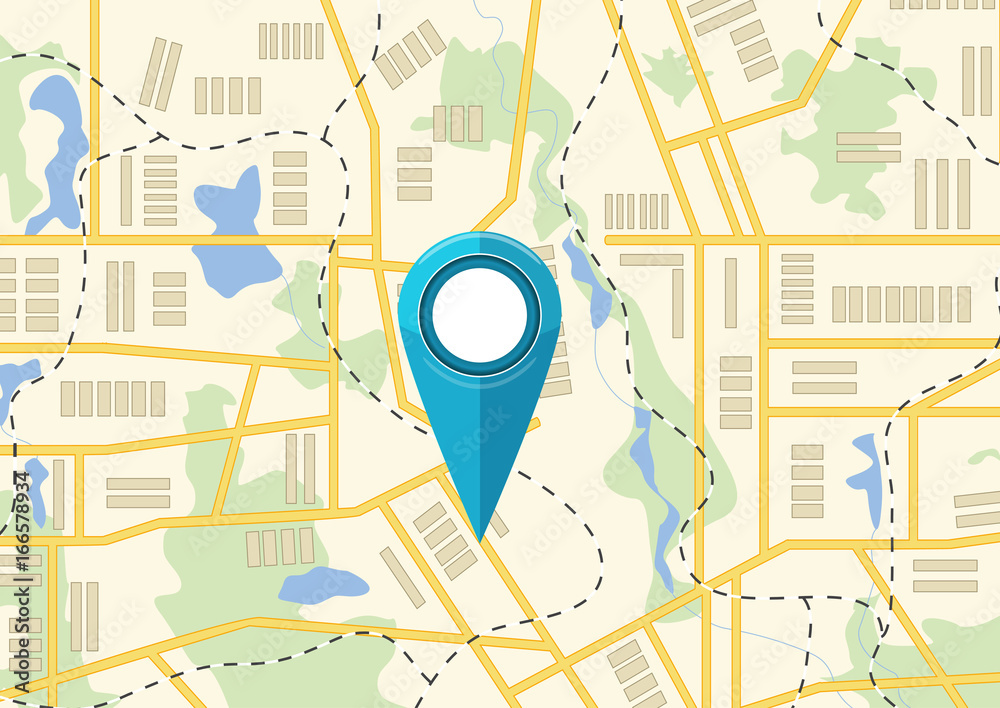Vector illustration. Map. The concept of navigation, delivery.Vector ...