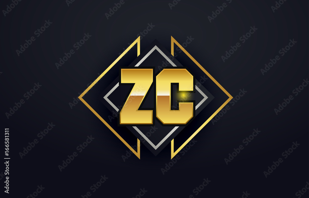 ZC Initial Logo for your startup venture Stock Vector | Adobe Stock