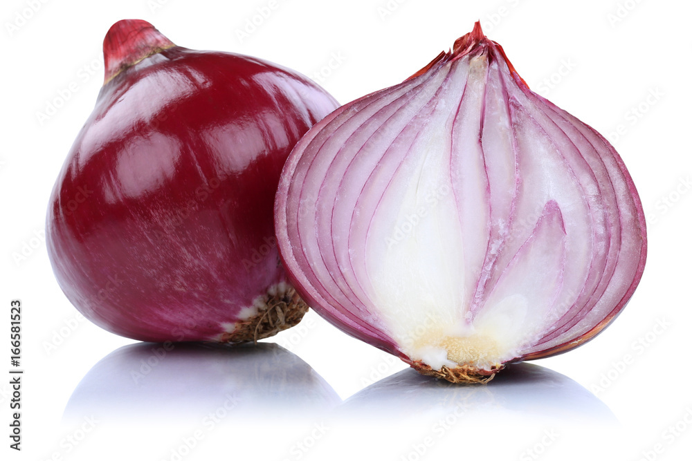 Rote Zwiebel Zwiebeln rot Gemüse Freisteller freigestellt isoliert ...