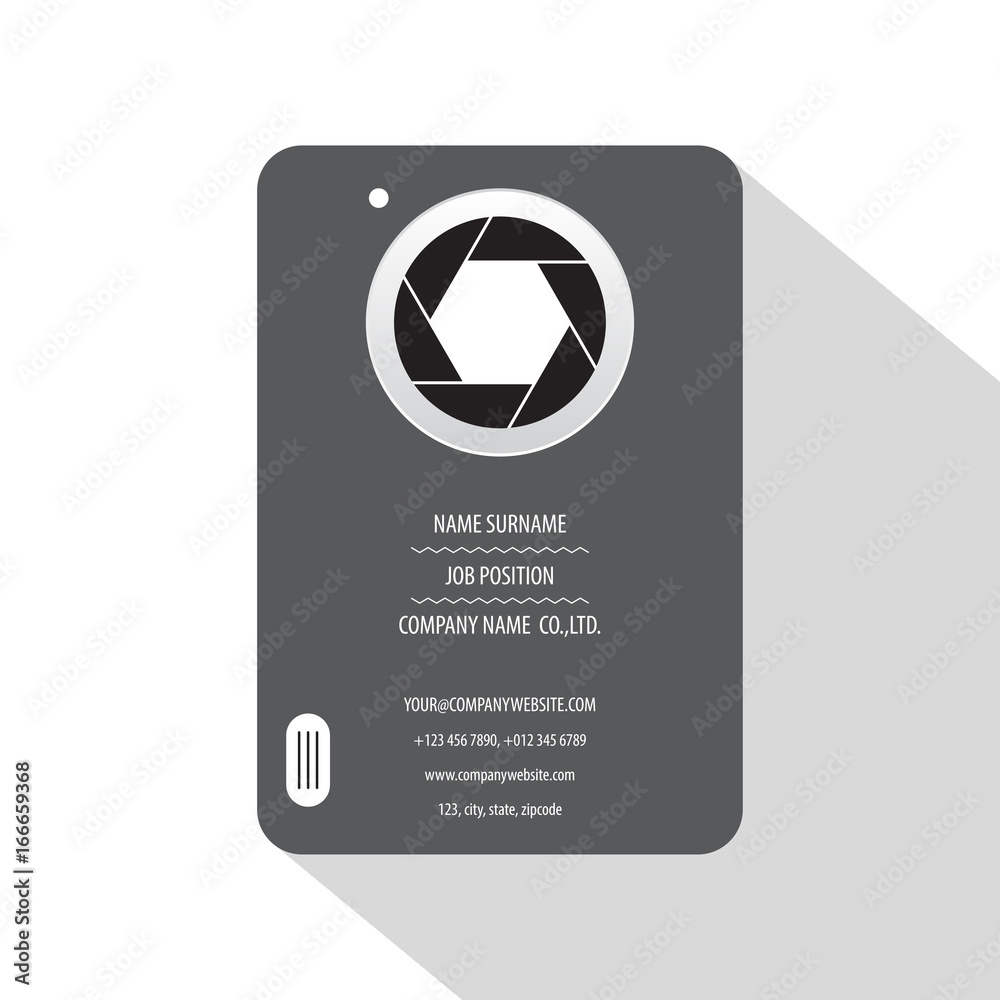 Business card shutter camera concept Stock Vector | Adobe Stock