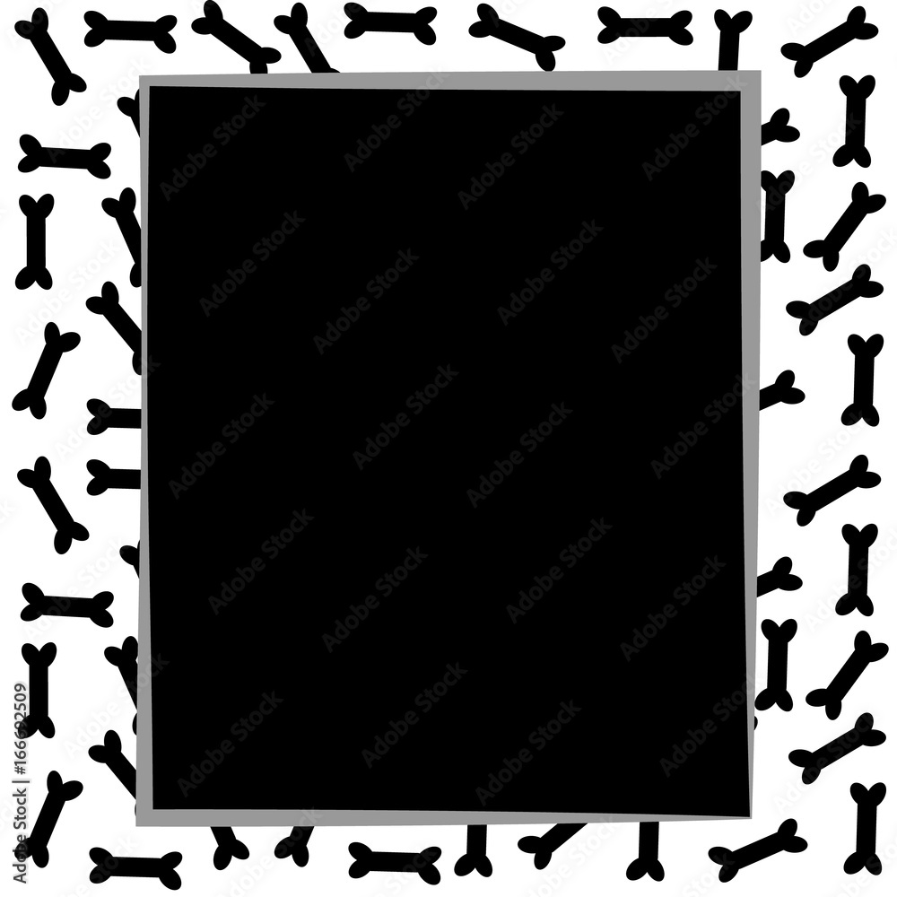 Dog bone border on white background. Vector illustration. Stock Vector ...