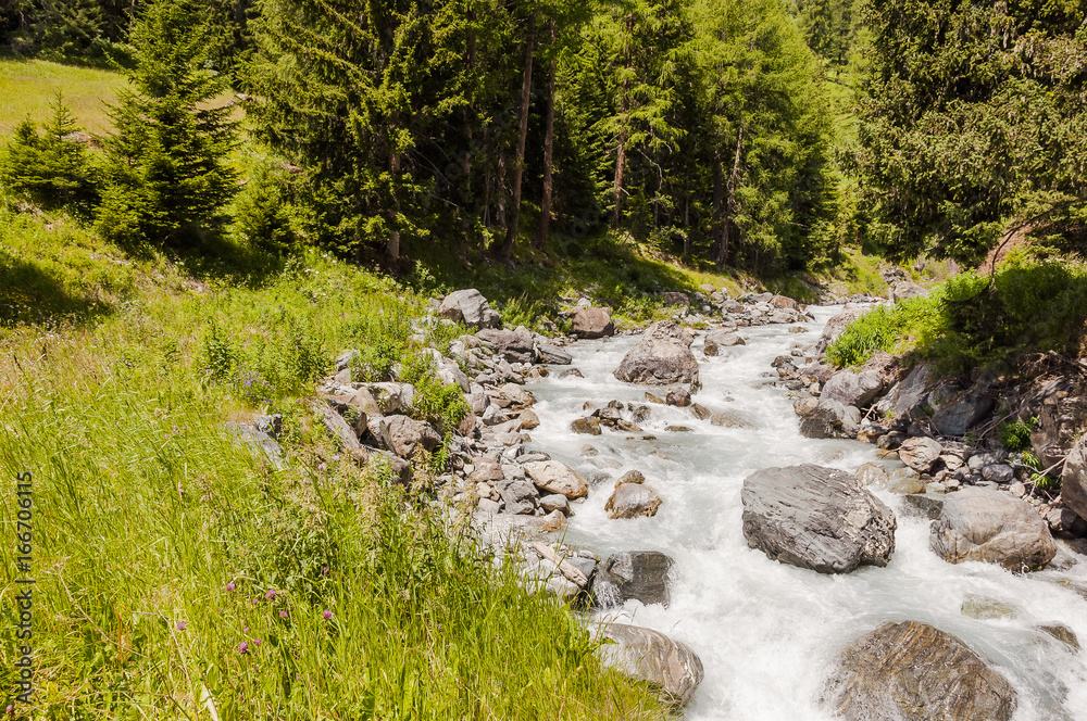 Ftan, Ardez, Engadin, Unterengadin, Fluss, Tasnan, Val Tasnan ...