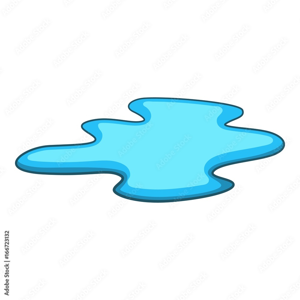 Puddle of water icon, cartoon style Stock Vector | Adobe Stock
