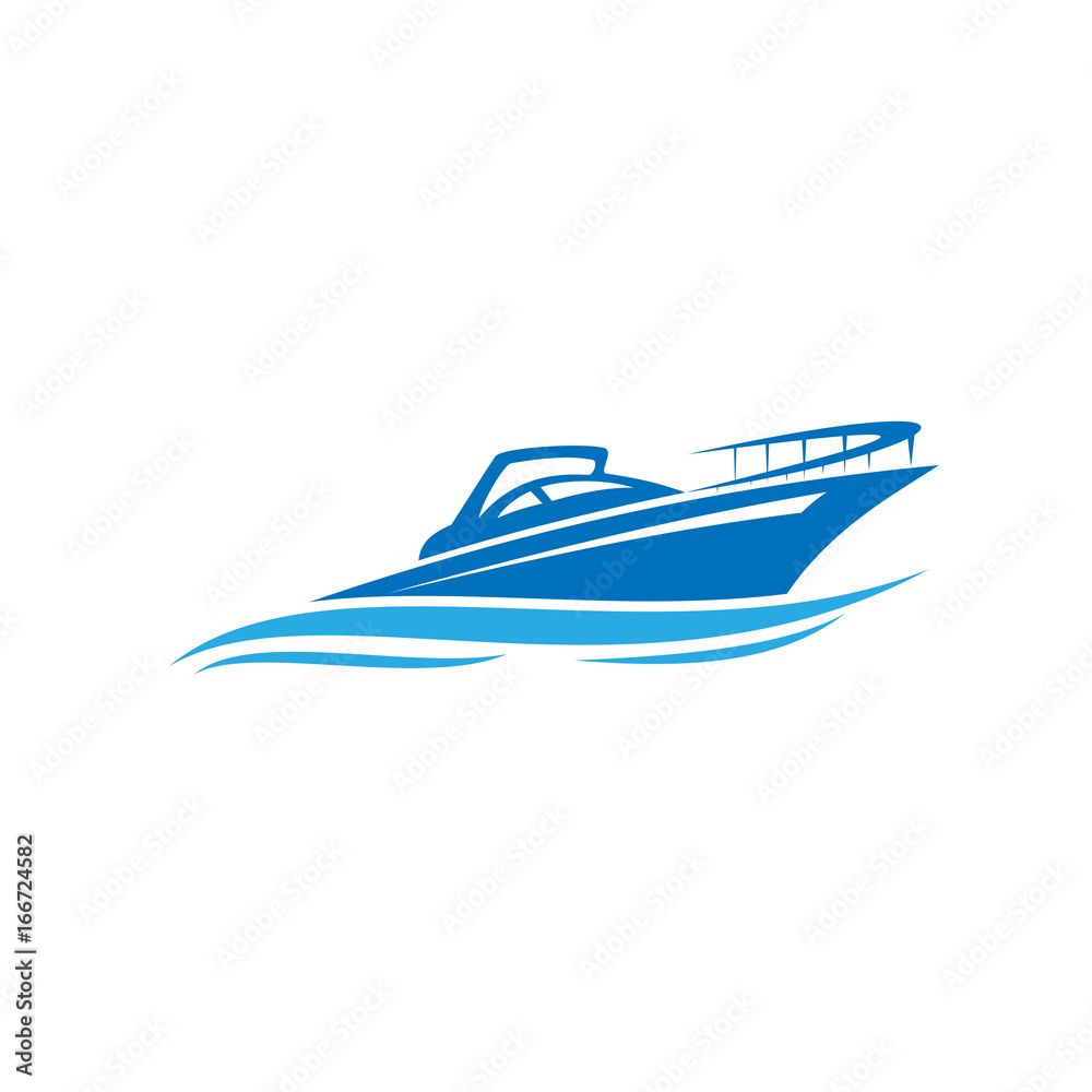 boat logo, sail boat, speed boad logo design Stock Vector | Adobe Stock
