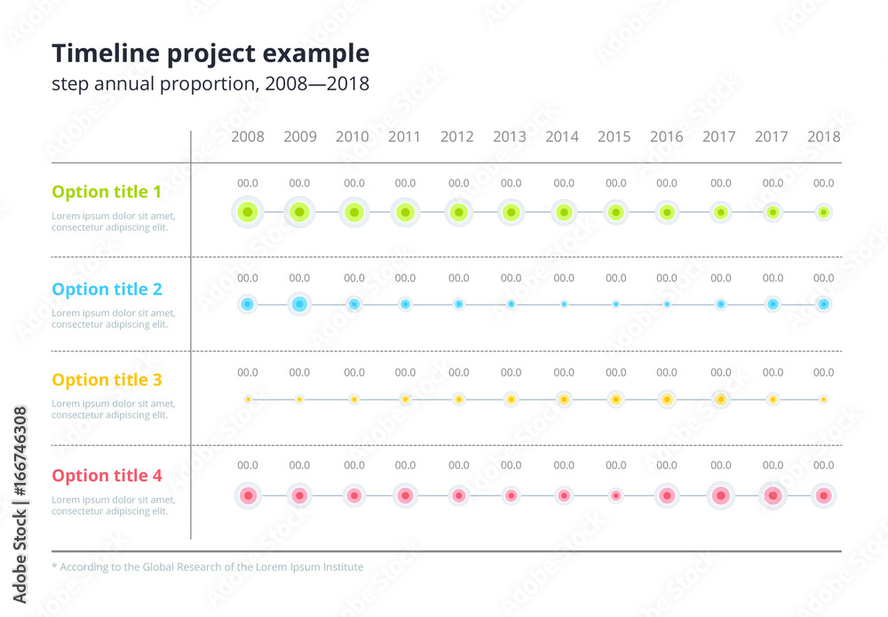 Colorful Four Section Infographic Chart Layout Stock Template | Adobe Stock