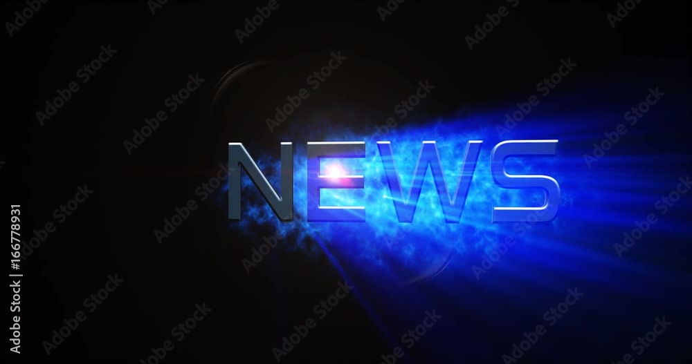 Blue news title sequence animation with volume light effect Stock Video ...