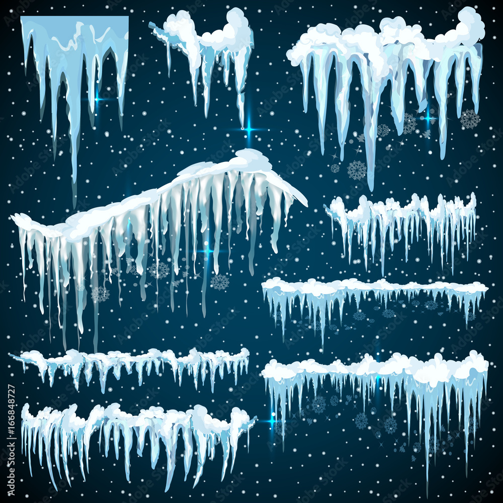 Icicle Border Vector