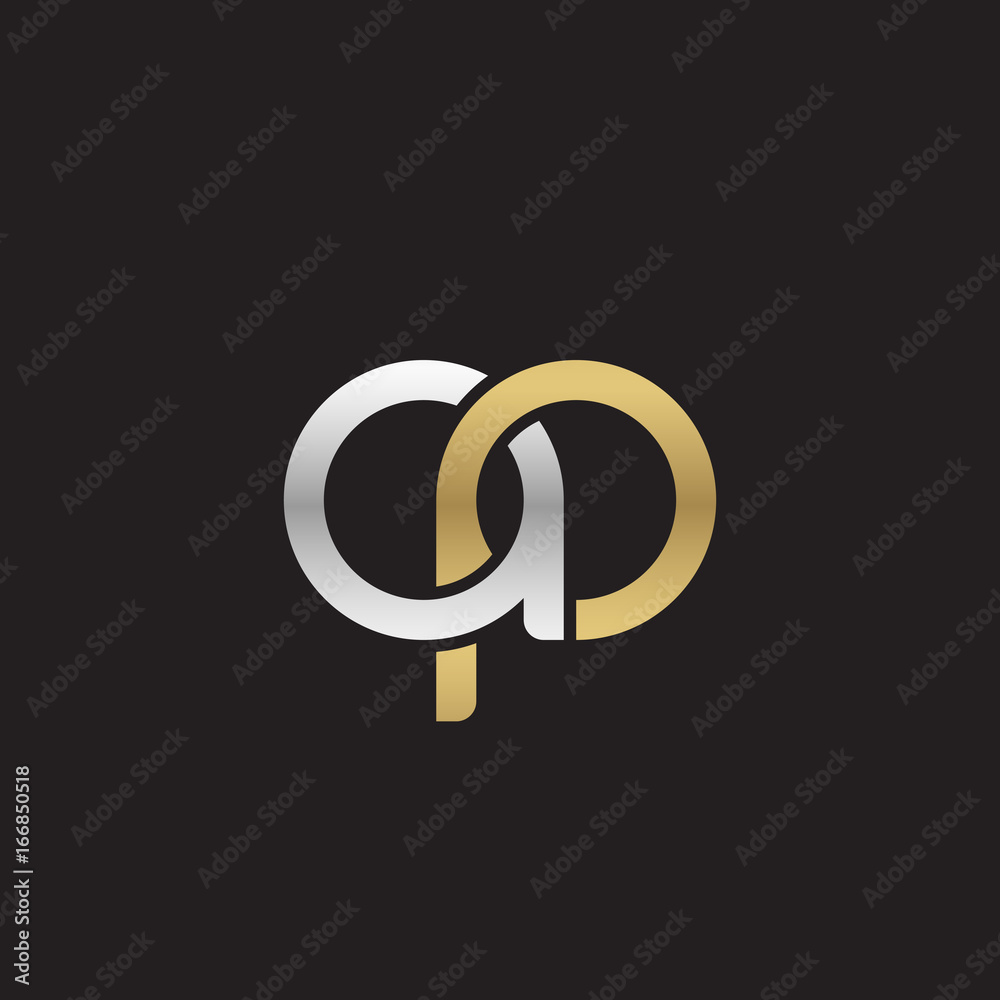 Initial lowercase letter ap, linked overlapping circle chain shape logo ...