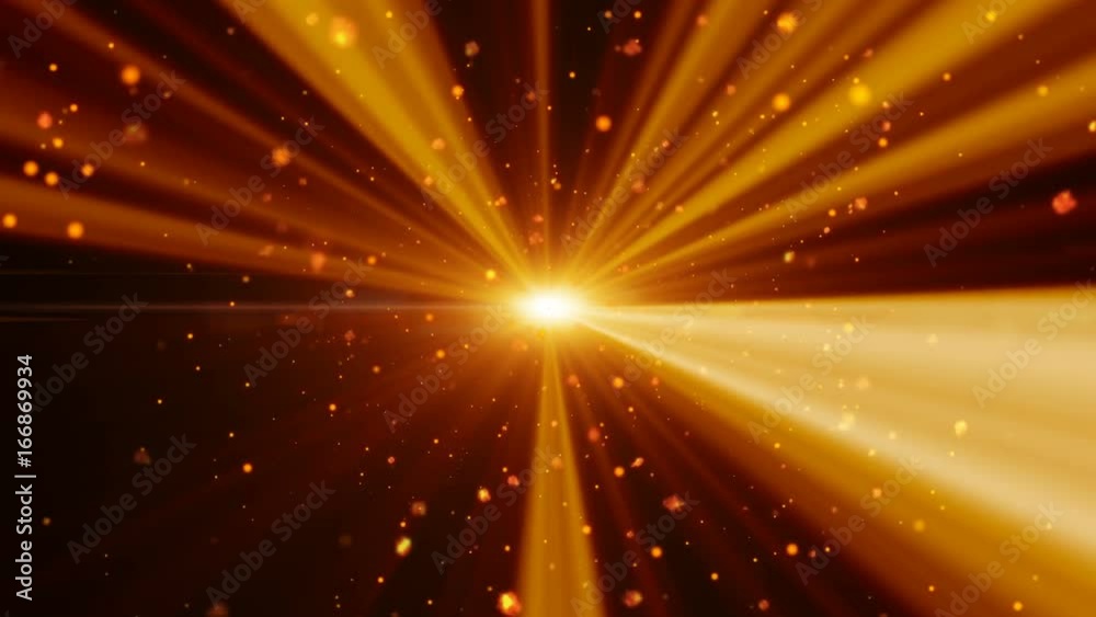 Seamless loop, loopable Animation motion background flying golden and ...