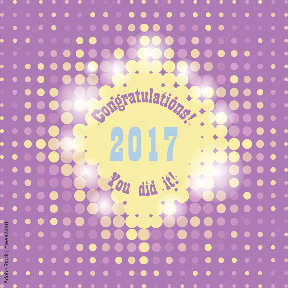 Greeting card with congratulations Graduate completion Stock Vector ...