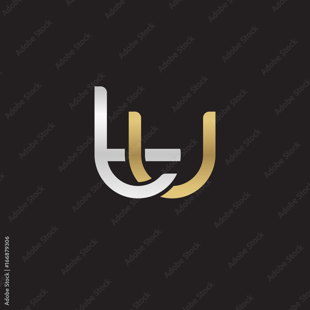 Initial lowercase letter tu, linked overlapping circle chain shape logo ...