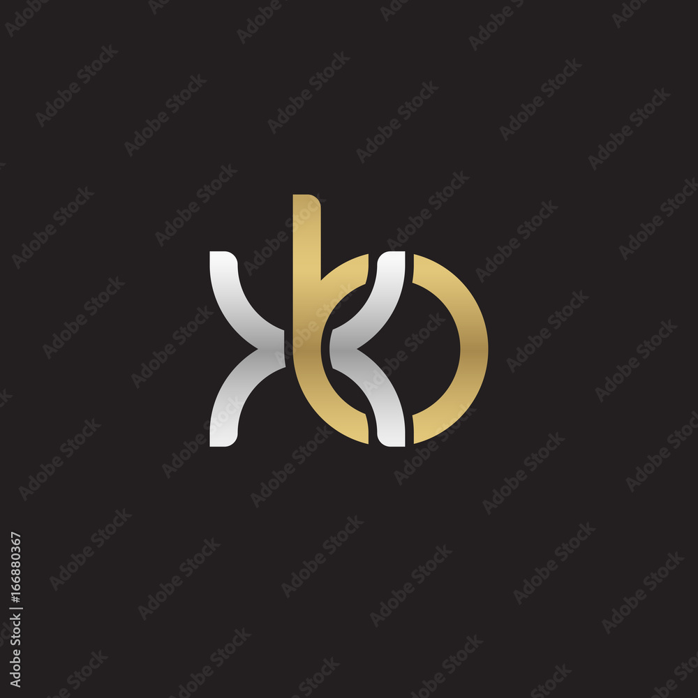 Initial lowercase letter xb, linked overlapping circle chain shape logo ...