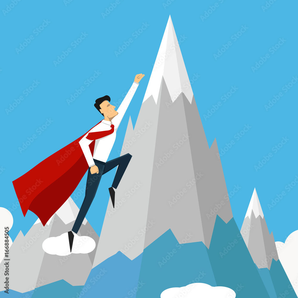 Vector concept illustration. Illustration of super leader and super ...