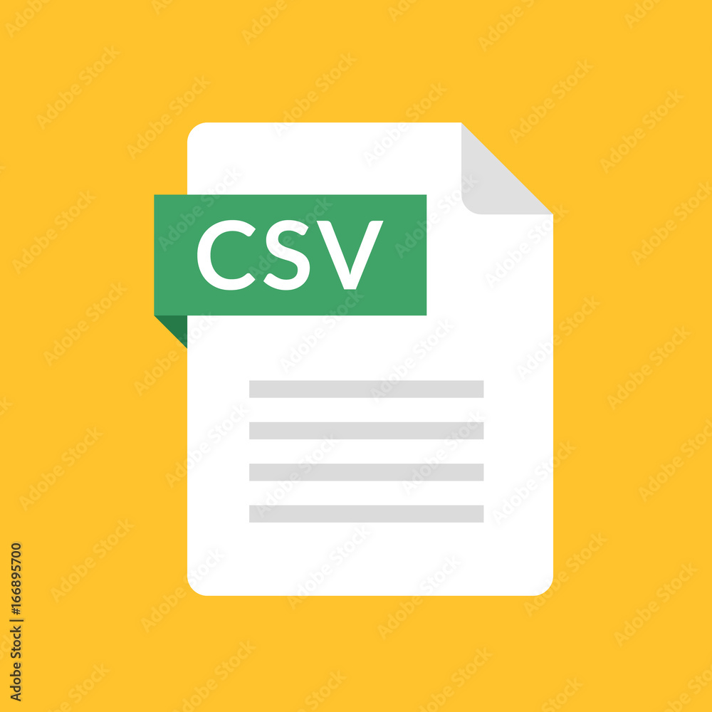 CSV File Icon Comma separated Values Document Type Flat Design csv-file-icon-comma-separated-values-document-type-flat-design