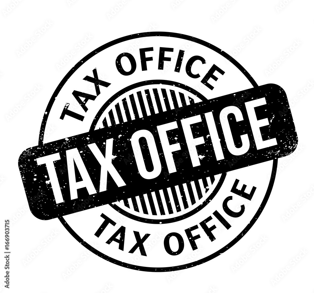 Tax Office rubber stamp. Grunge design with dust scratches. Effects can ...
