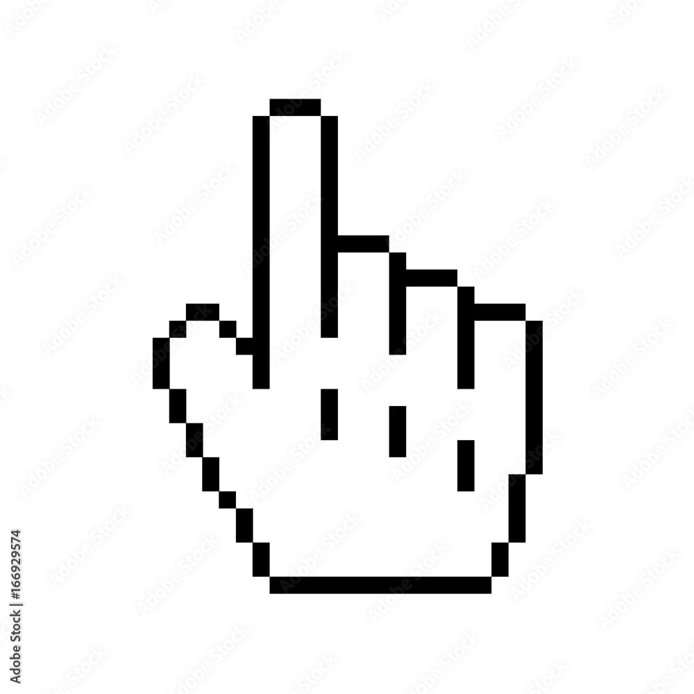 Vector modern hand cursor icon on white background. Stock Vector ...