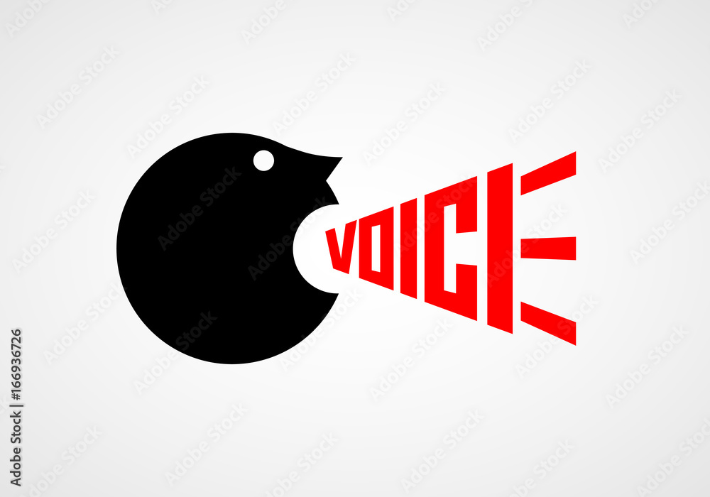 Voice. Crying man. Vector lettering Stock Vector | Adobe Stock