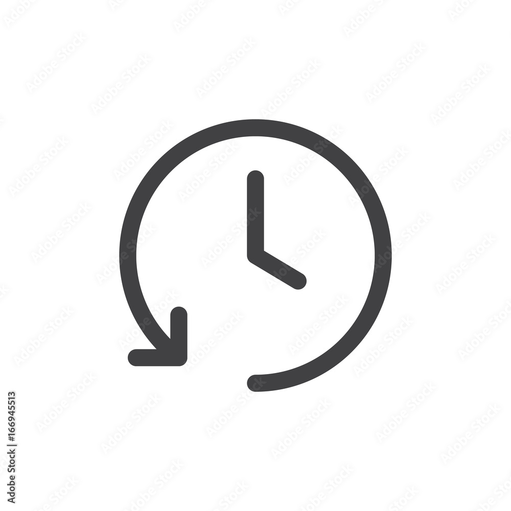 History line simple icon, outline vector sign, linear style pictogram ...