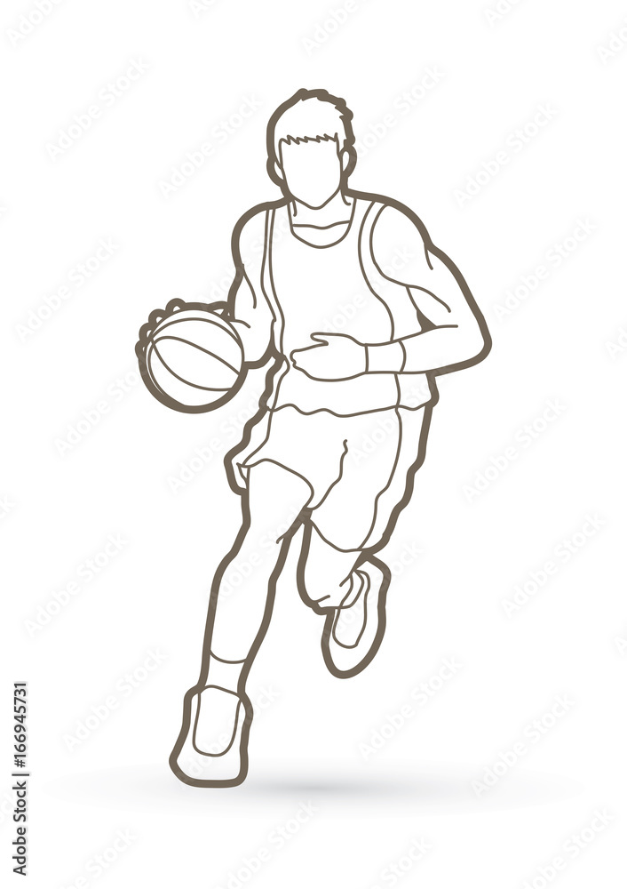 Basketball Player Outline