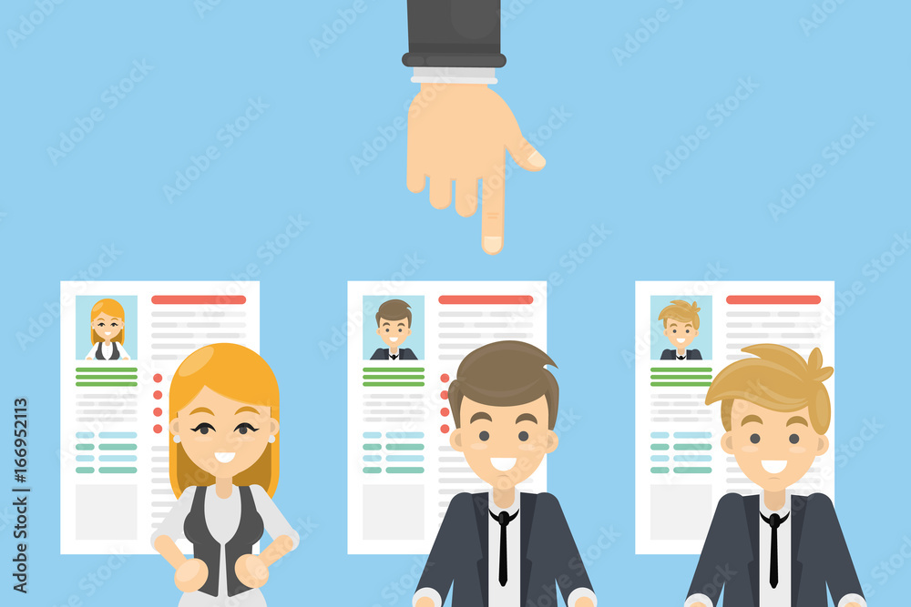 Hiring the candidate. Stock Vector | Adobe Stock