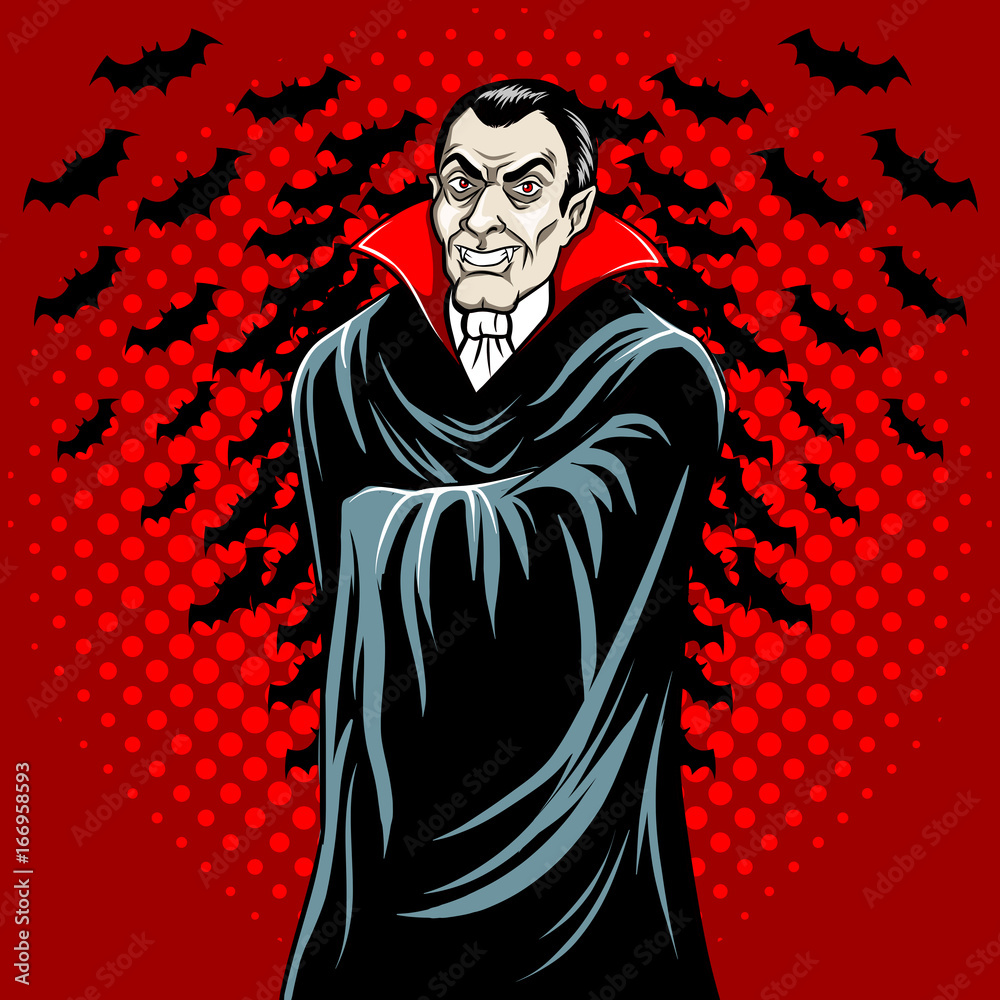 Vampire fairy tale character comic book vector Stock Vector | Adobe Stock