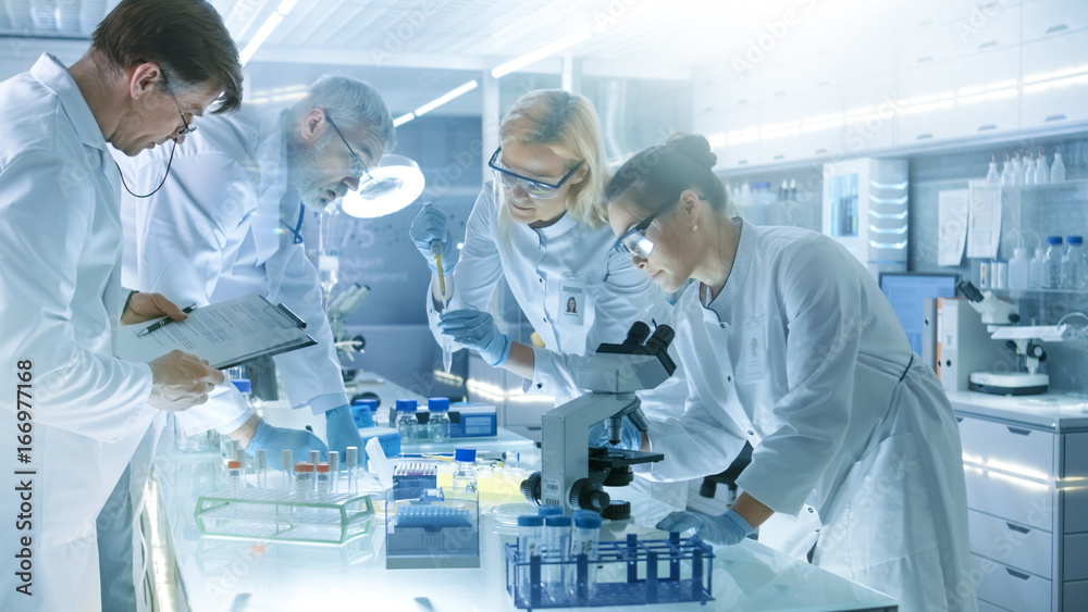 Team of Medical Research Scientists Work on a New Generation Disease ...