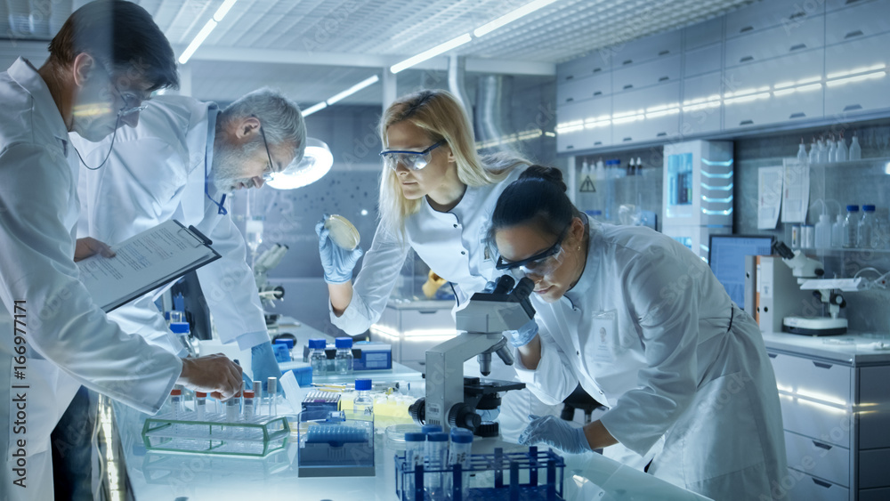 Team of Medical Research Scientists Work on a New Generation Disease ...