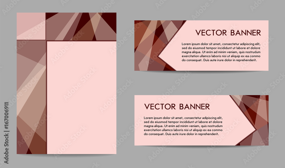 Set of layouts for banners and covers (magazine, brochure, prospectus ...