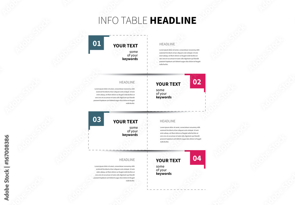 Infographic Table Layout 2 Stock Template Adobe Stock