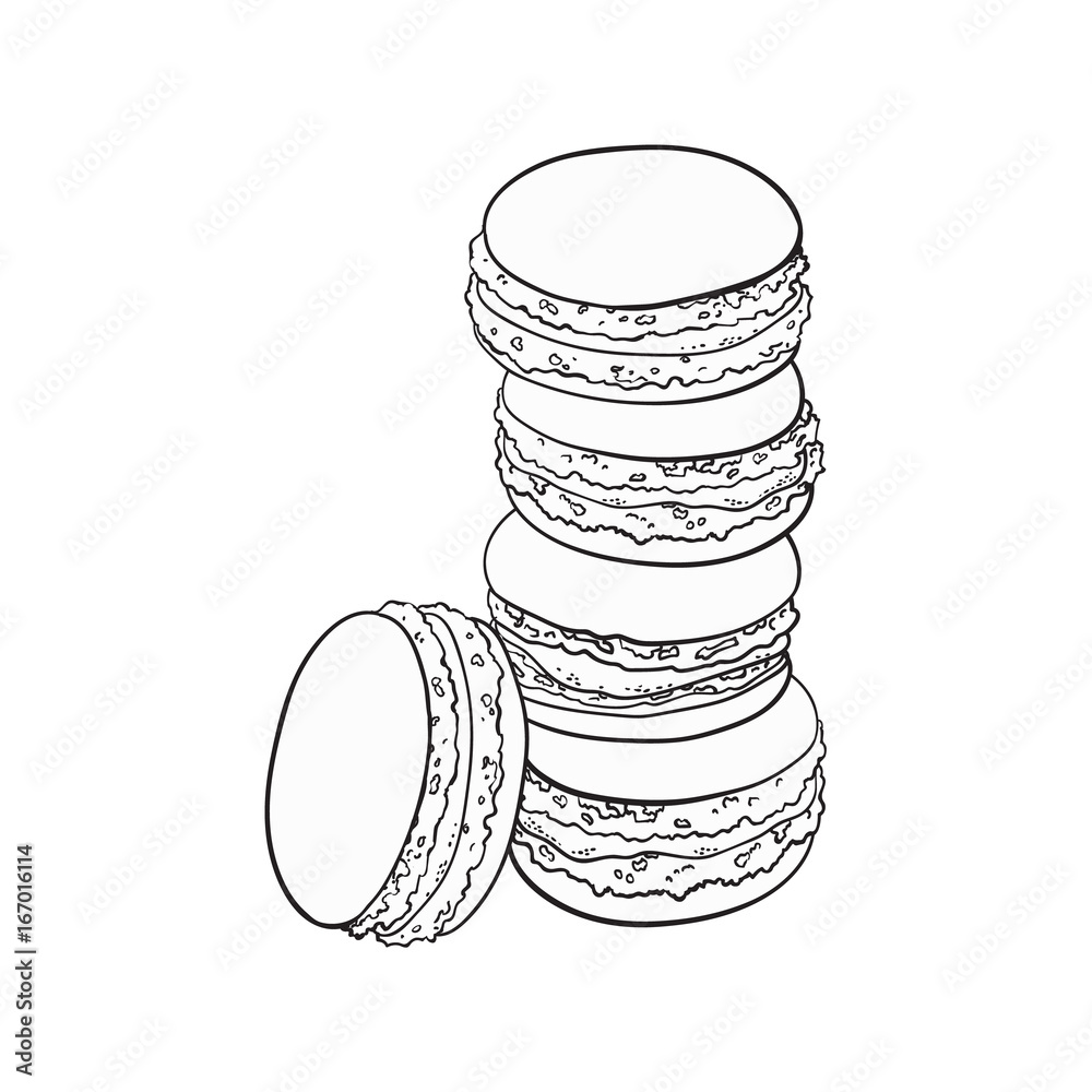 Macaron Coloring Pages