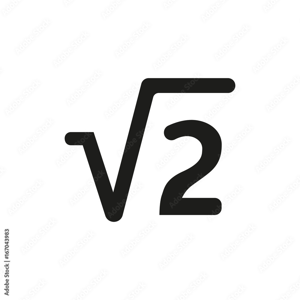 Square root symbol simple icon Stock Vector | Adobe Stock