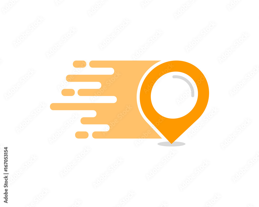 Delivery Point Icon Logo Design Element Stock Vector | Adobe Stock