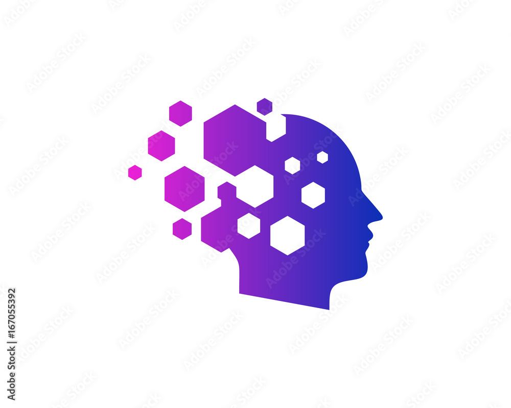 Virtual Digital Human Icon Logo Design Element Stock Vector | Adobe Stock