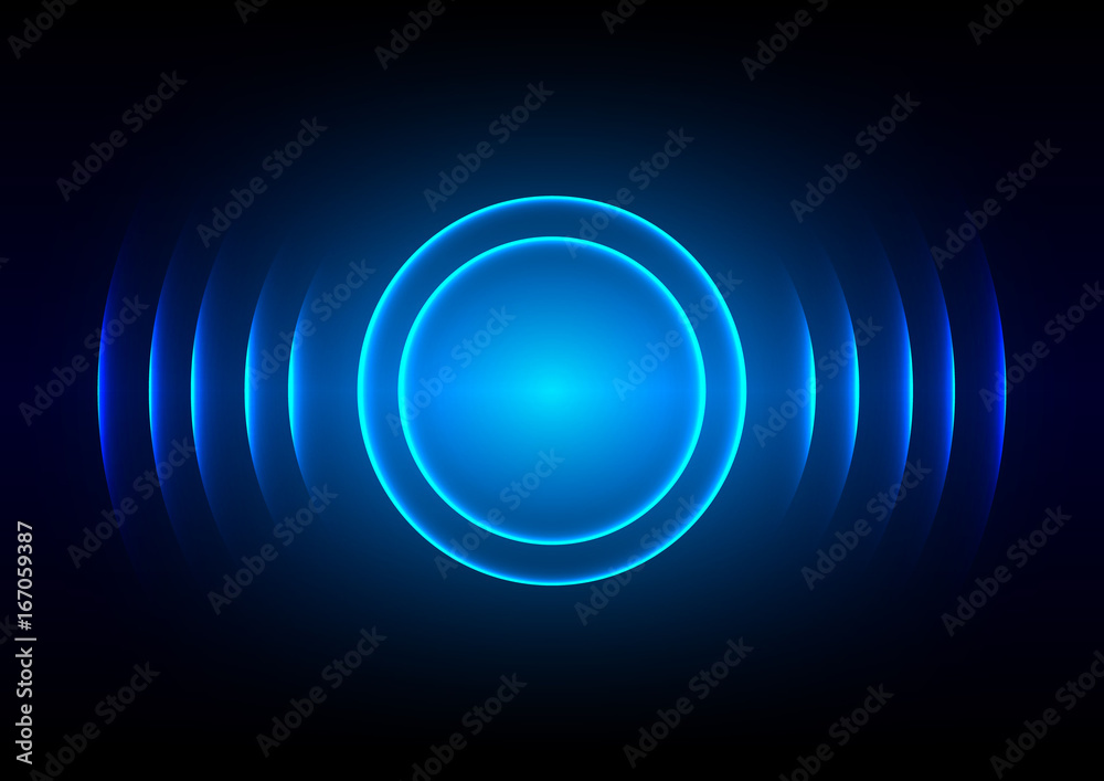 abstract digital sound wave blue light background Stock Vector | Adobe ...