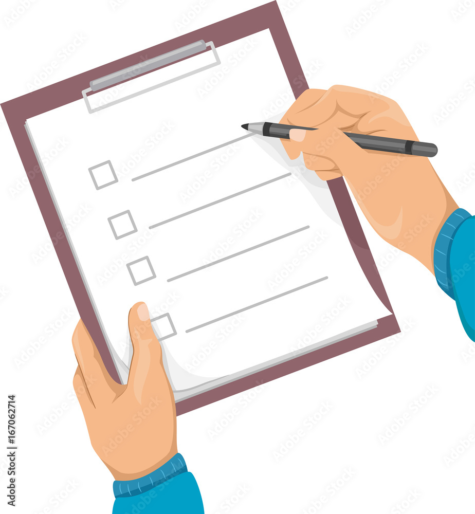 Hands Checklist Board Stock Vector | Adobe Stock