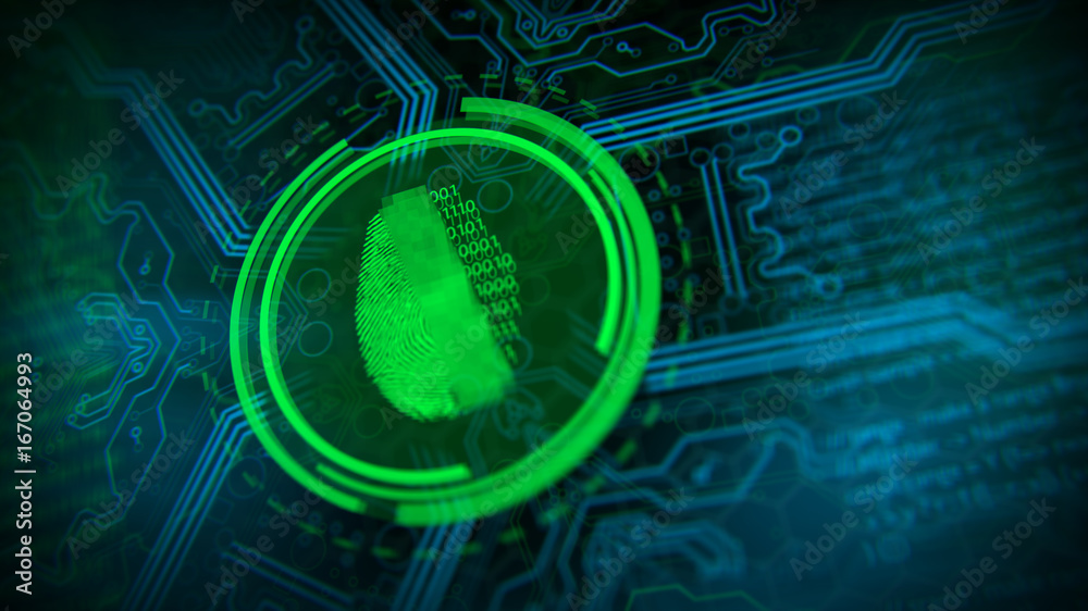 Access control. Fingerprint security. Cybersecurity and information ...