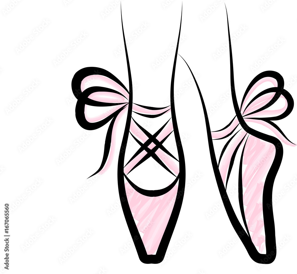 Hanging Pointe Shoes Clip Art