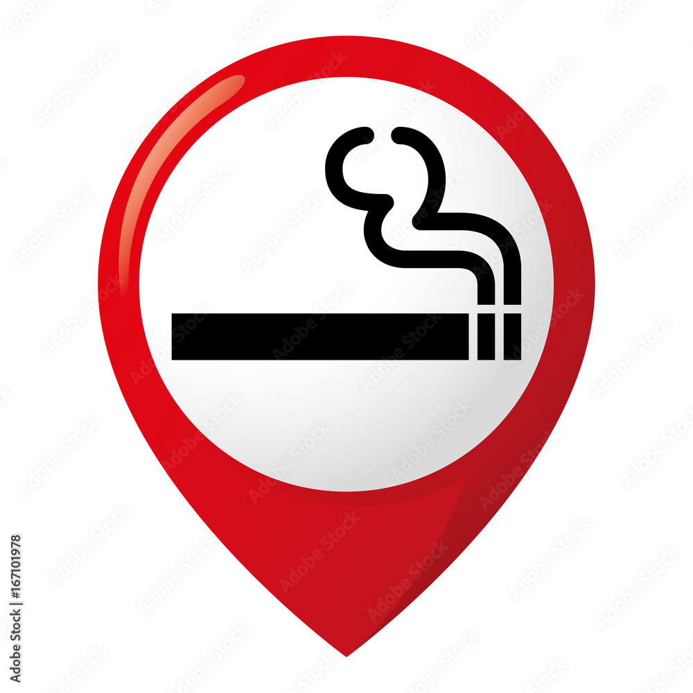 Icon pictogram, Location pin Smoking area, smoking allowed. Ideal for ...