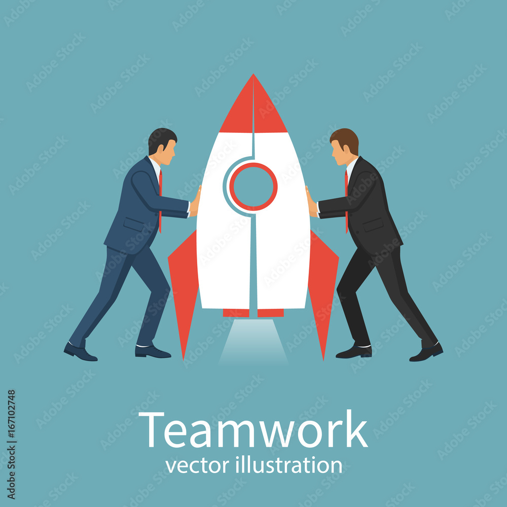 Teamwork concept business people Symbol of working together ...