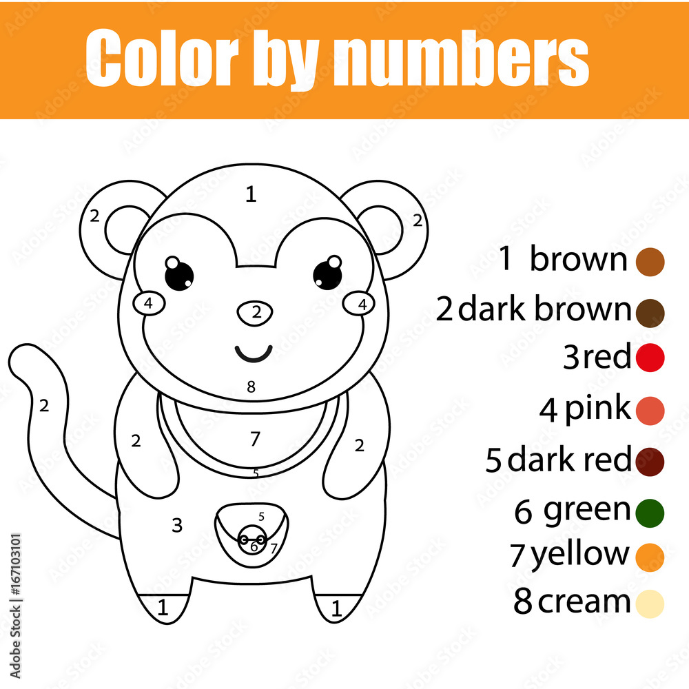 Monkey Pictures For Kids To Color