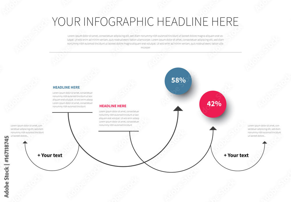 Curved Arrow Infographic Layout Stock Template | Adobe Stock
