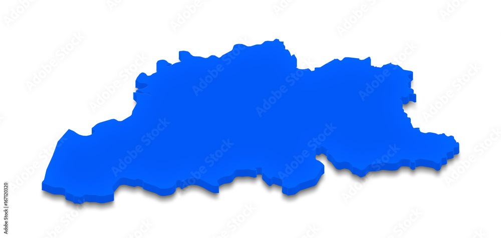 Map of Belgium. 3D isometric perspective illustration. Stock ...
