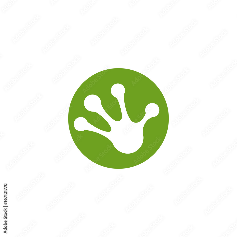 hand foot frog vector logo Stock Vector | Adobe Stock