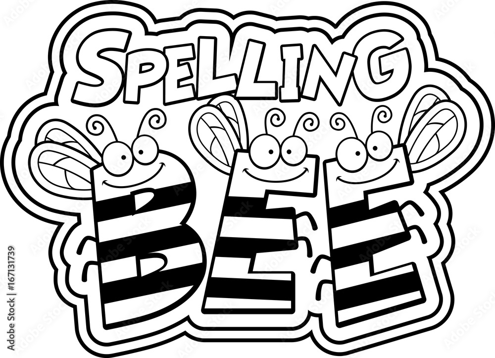Cartoon Spelling Bee Stock Vector | Adobe Stock