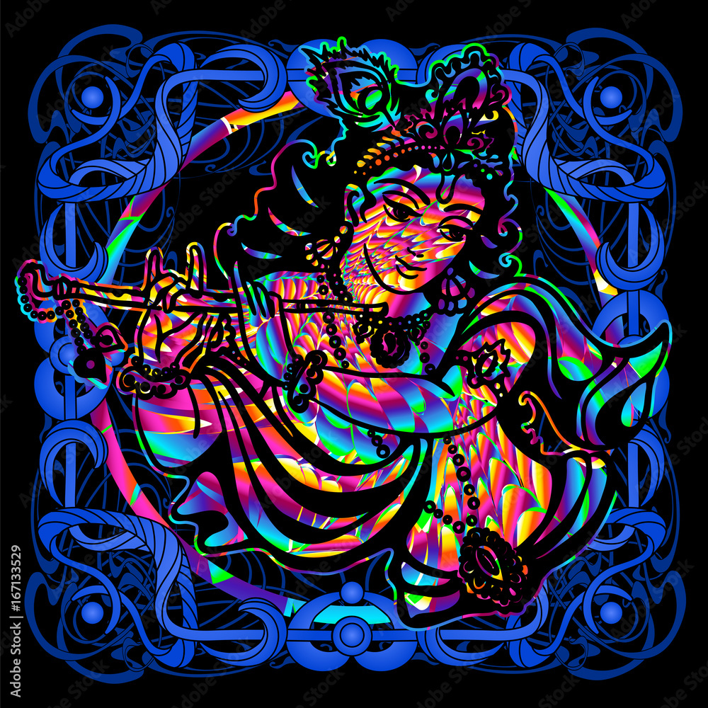 Krishna Psychedelic Art