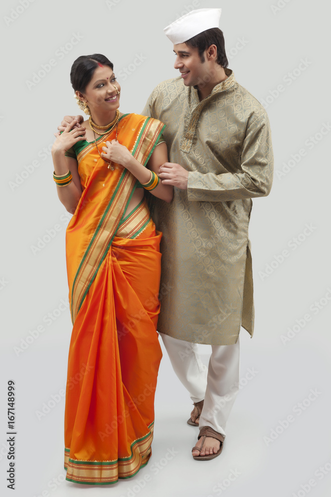 Maharashtrian couple Stock Photo | Adobe Stock